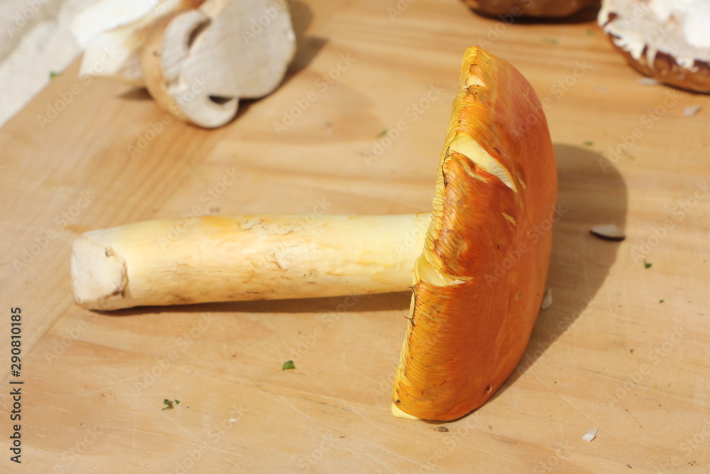 funghi porcini e ovuli per la cucina italiana in autunno Stock Photo ...