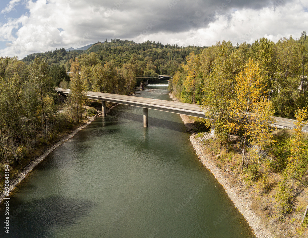 Amazing aerial photography of the majestic Skagit River Confluence in ...