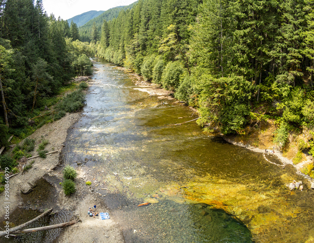 Stunning aerial photos of Lower Lewis River Falls Area on the majestic ...