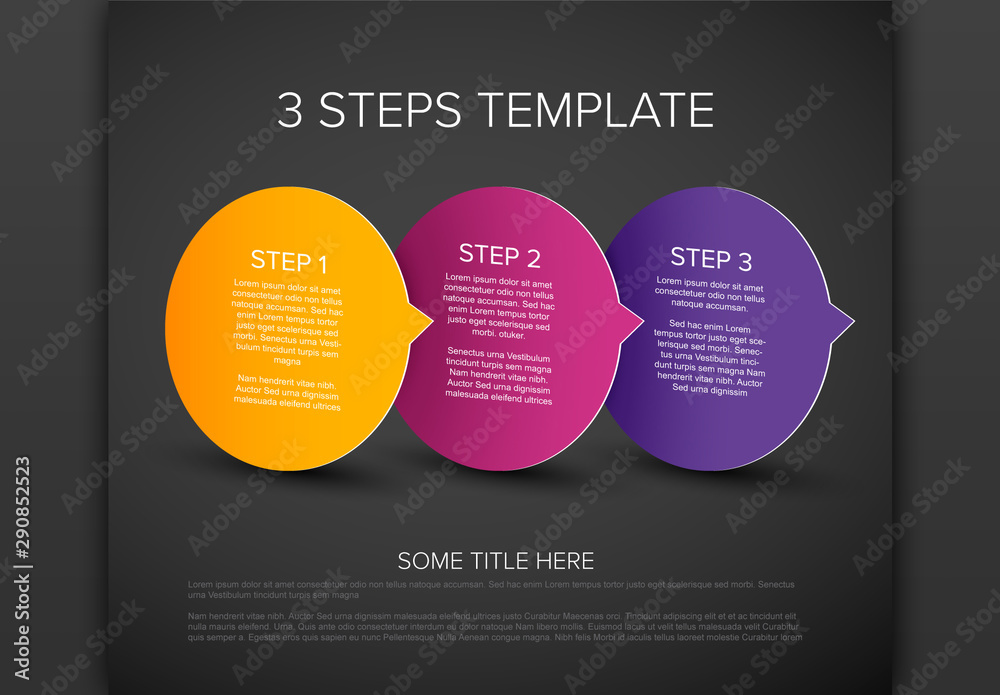 Three Steps Instruction Layout Stock Template | Adobe Stock