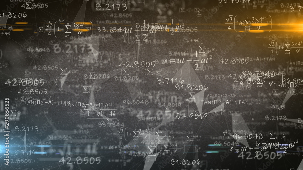 Math Equations of Artificial intelligence AI deep learning computer ...