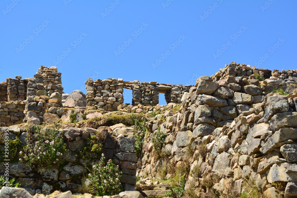 Complejo arqueológico la Chinkana, Isla del sol, sector norte, lago ...
