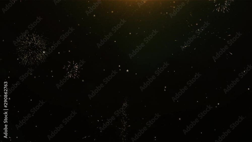 Hello 2024 New Year New Year Text wish on Firework Display Explosion ...