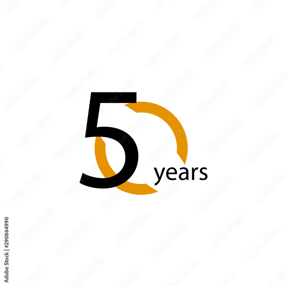 50 Years Anniversary Half Circle Vector Template Design Illustration ...