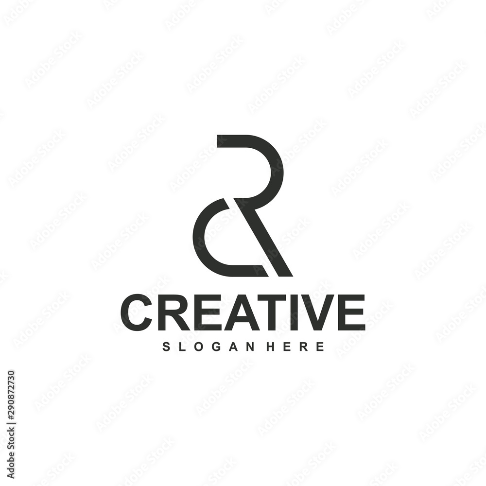 letter R and C logo design, creative design concept Stock Vector ...