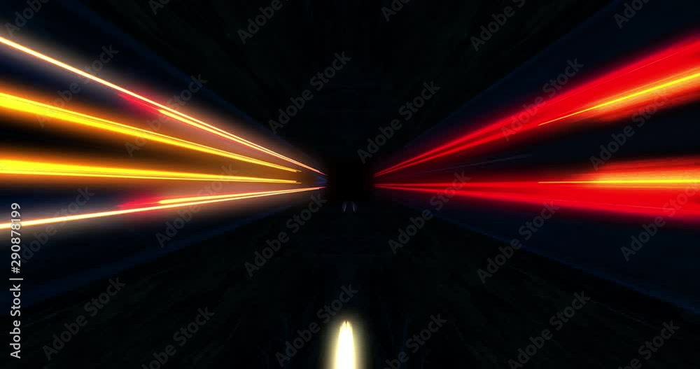 Stockvideon Super fast car night traffic lights. City life, urban scene ...