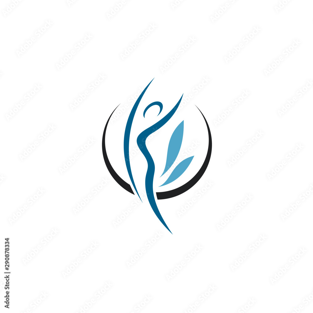 Wellness vector logo design template Stock Vector | Adobe Stock