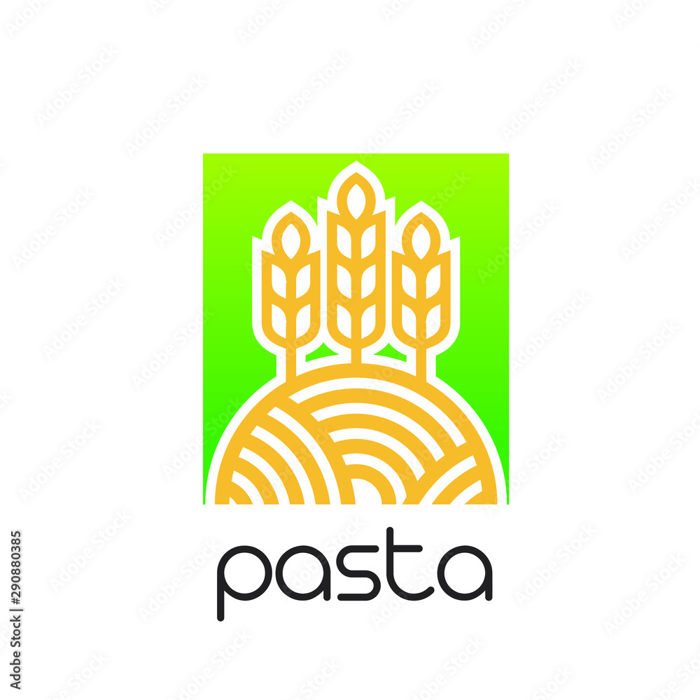 pasta logo design template vector Stock Vector | Adobe Stock