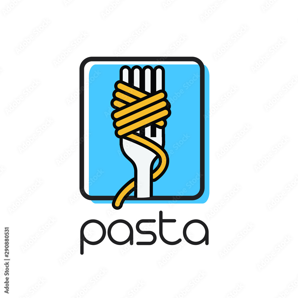 pasta logo design template vector Stock Vector | Adobe Stock
