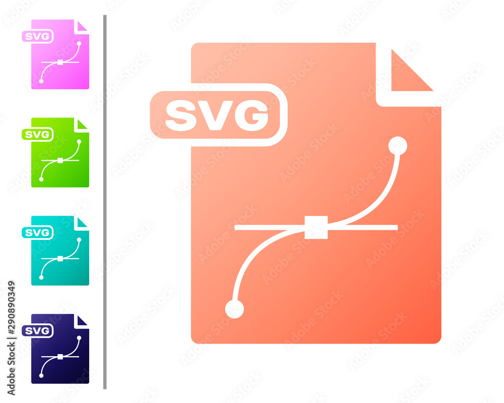 Coral SVG file document. Download svg button icon isolated on white ...