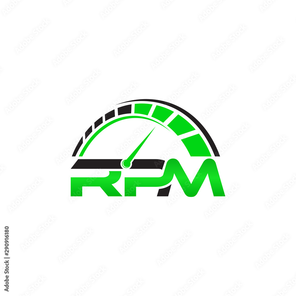 RPM automotive logo design. Editable logo design Stock Vector | Adobe Stock