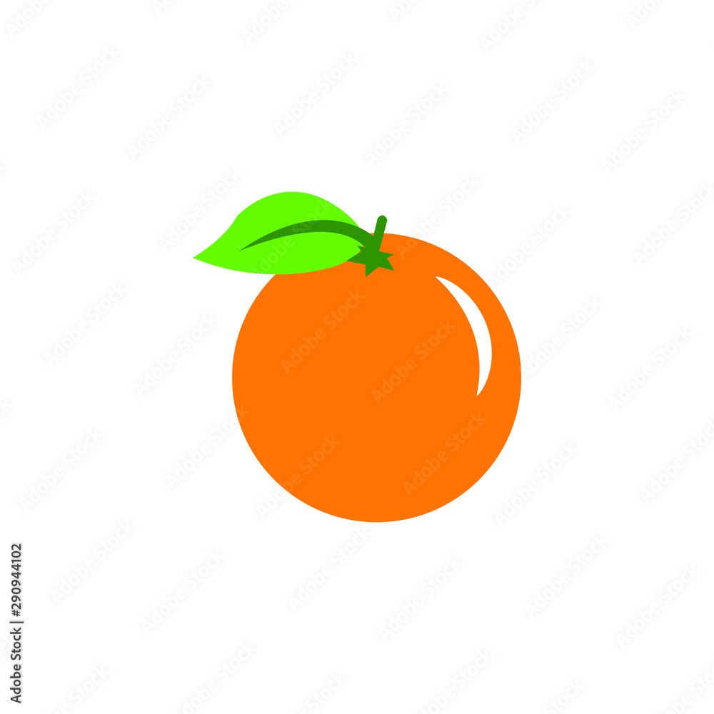 orange icon. fruit. Isolated vector illustration. Stock Vector | Adobe ...