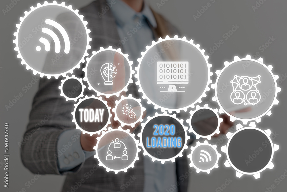 Writing note showing 2020 Loading. Business concept for Advertising the ...