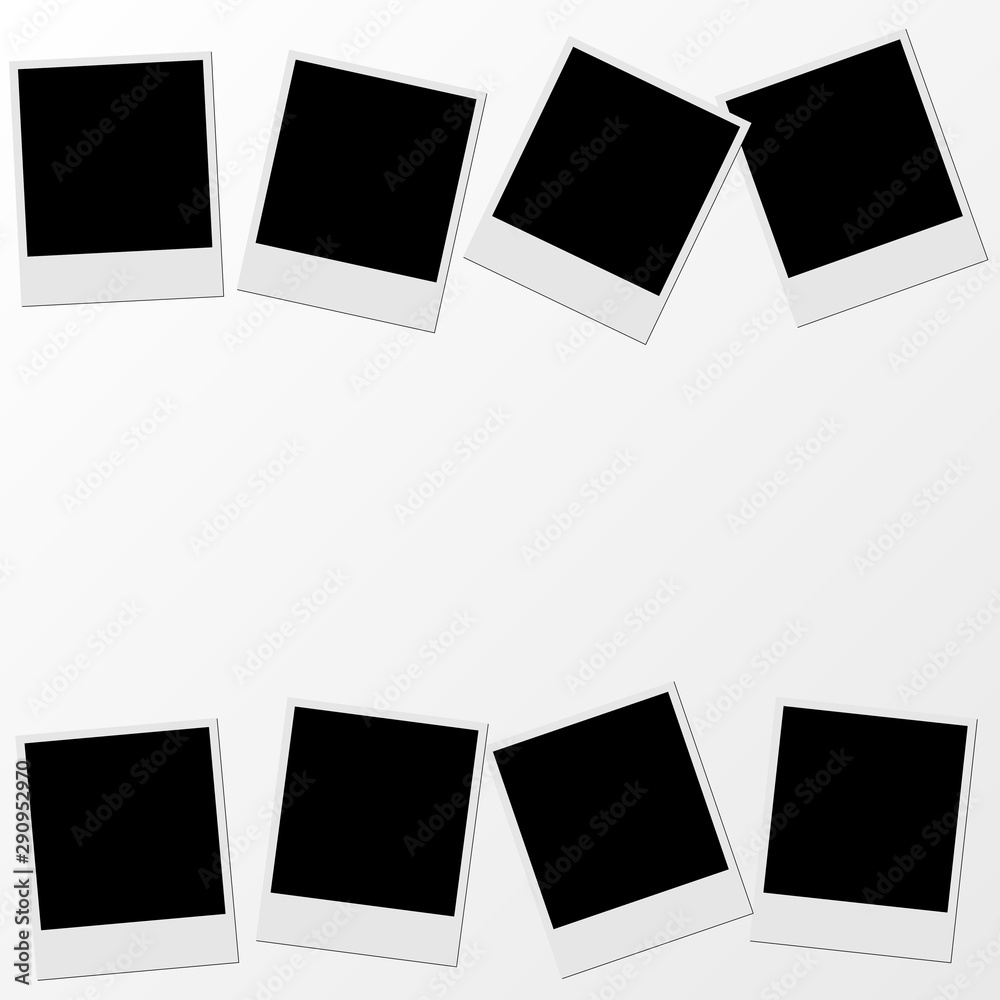 Vector polaroid collage photo template photo frame Stock Vector | Adobe ...