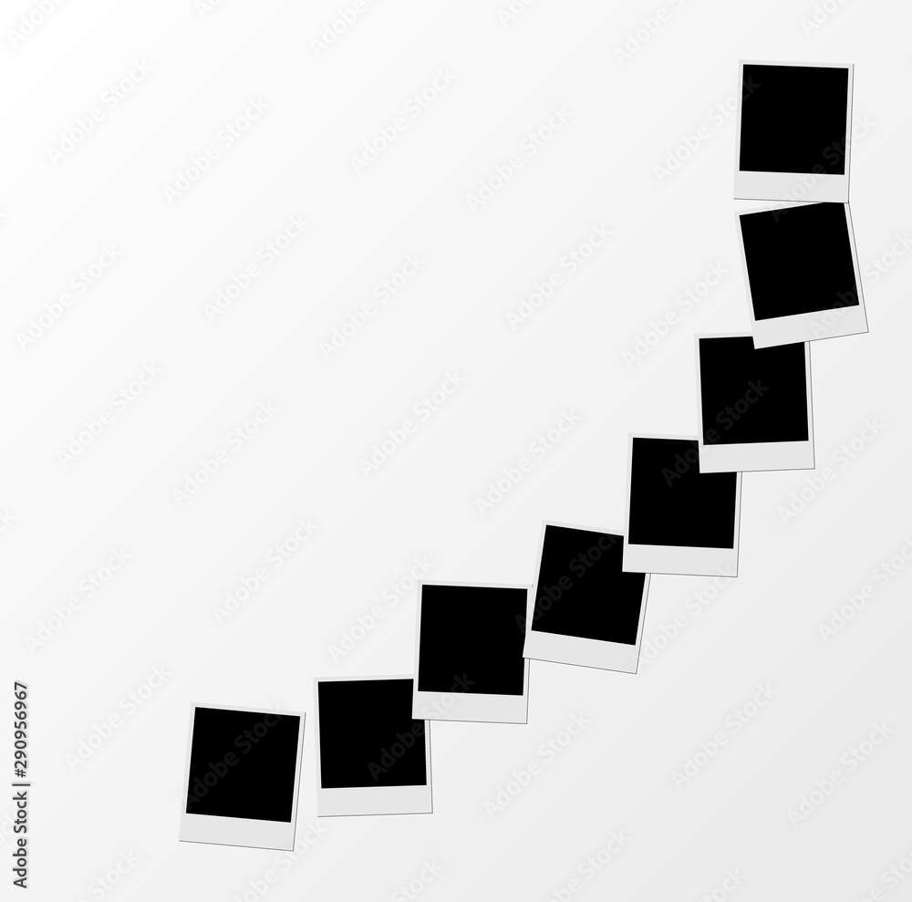 Vector polaroid collage photo template photo frame Stock Vector | Adobe ...