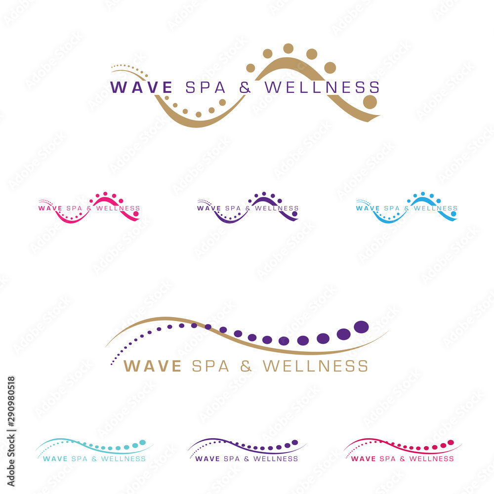 Vector logo for Wellness, Spa and Massage, aquatic. Stock Vector ...