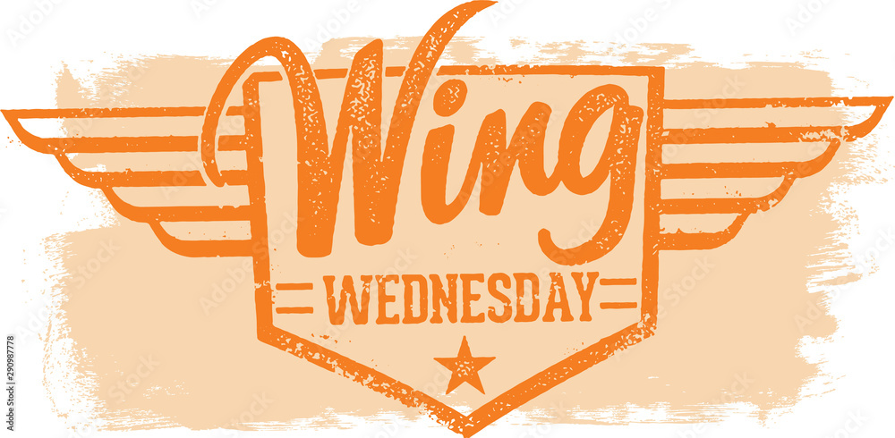 Chicken Wing Wednesday Restaurant Special Stock Vector | Adobe Stock