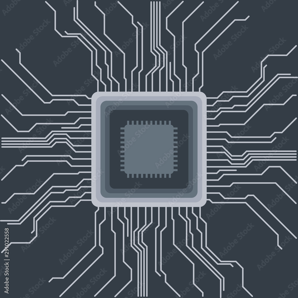 Computer motherboard vector background with circuit board electronic ...