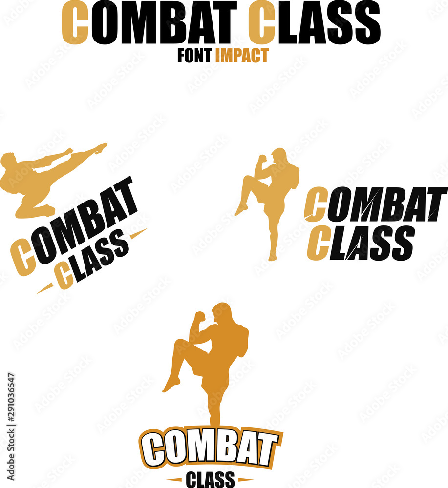 Great Combat class logos for gyms, sports, martial arts and fitness ...