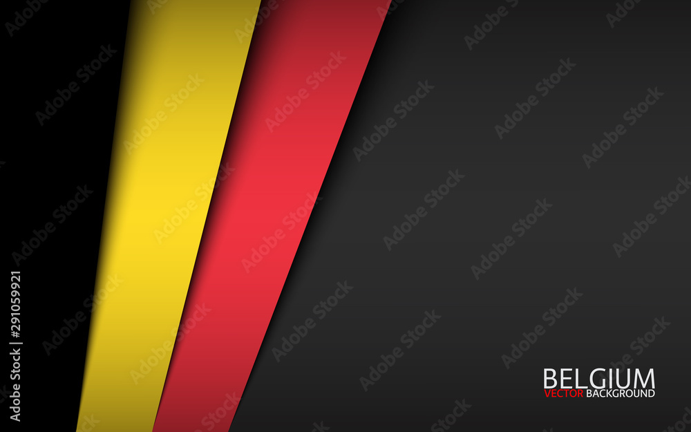 Modern vector background with Belgian colors and grey free space for ...