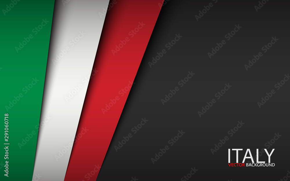Modern vector background with Italian colors and grey free space for ...