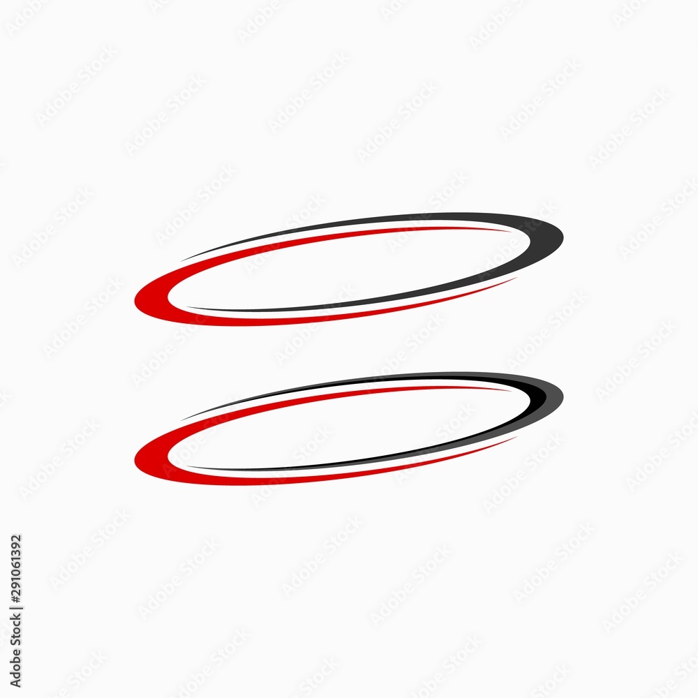 oval logo design inspiration . red oval vector template . 3d oval logo ...