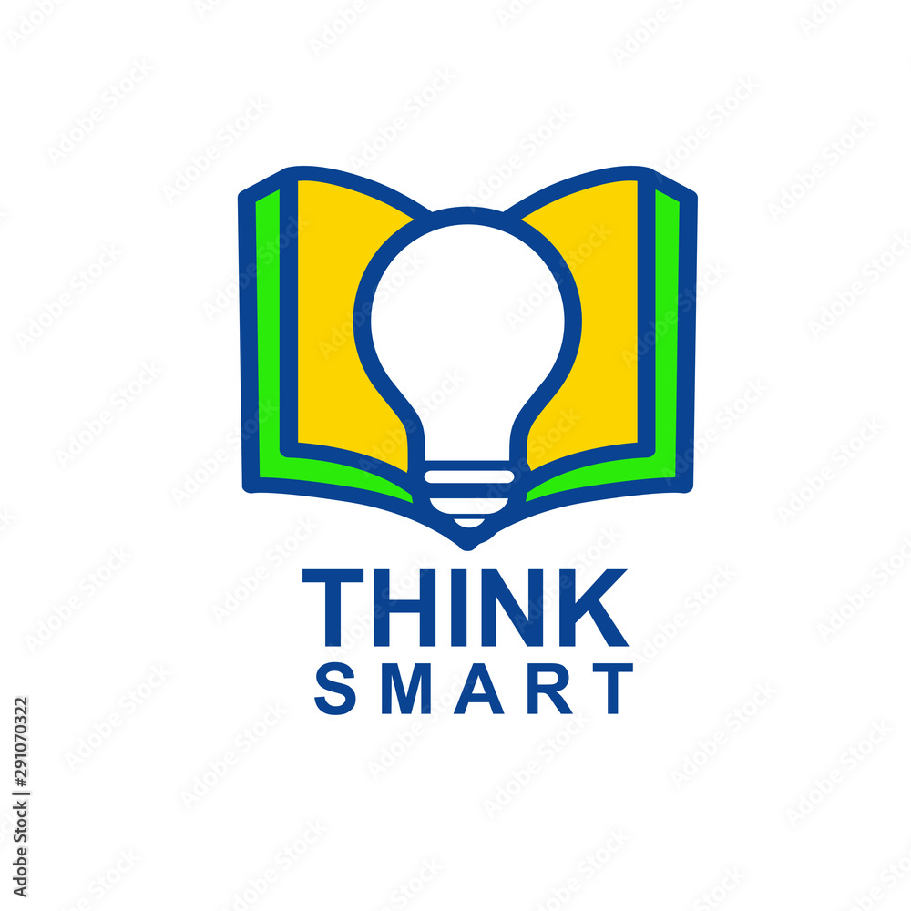 smart idea, bulb logo icon vector design. thinking and creative logo ...