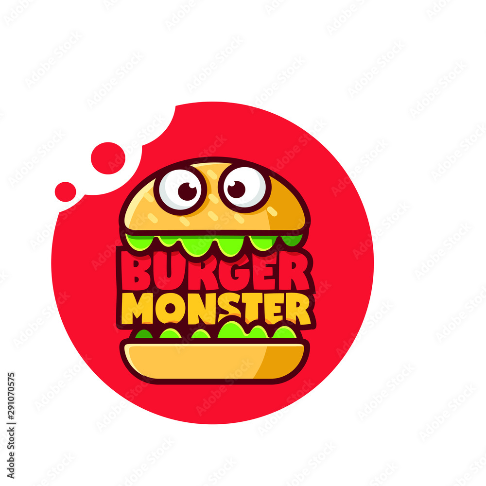 burger logo vector design template Stock Vector | Adobe Stock