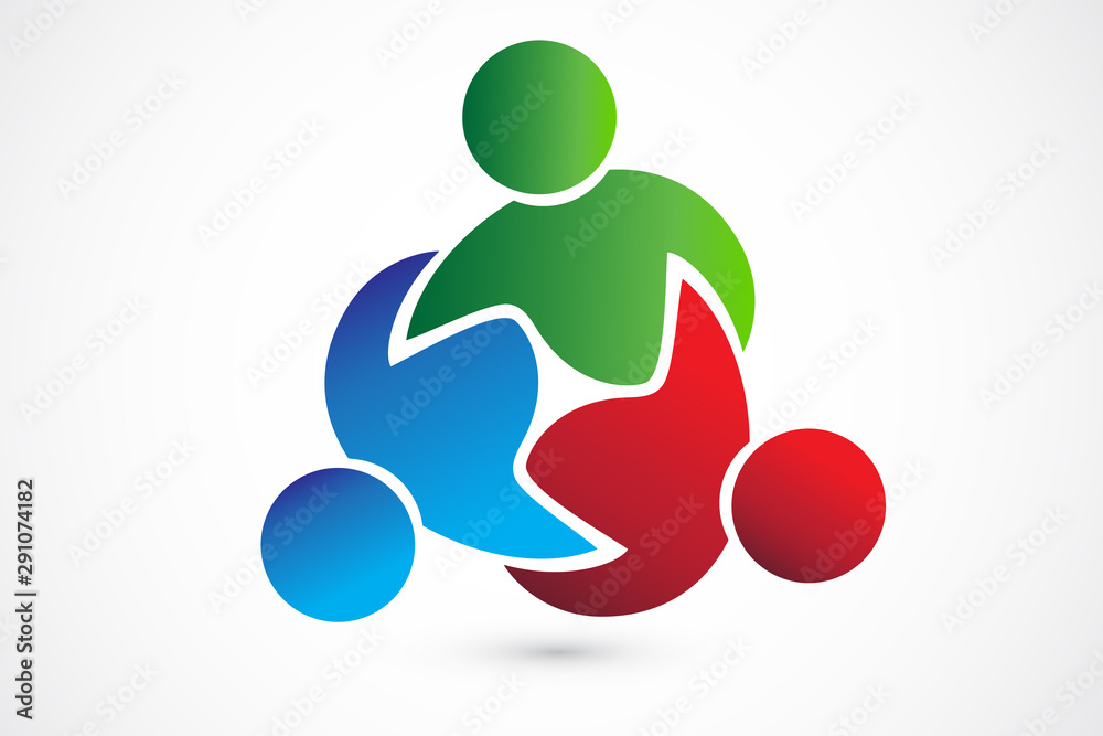 Logo teamwork trial business people icon vector design Stock Vector ...