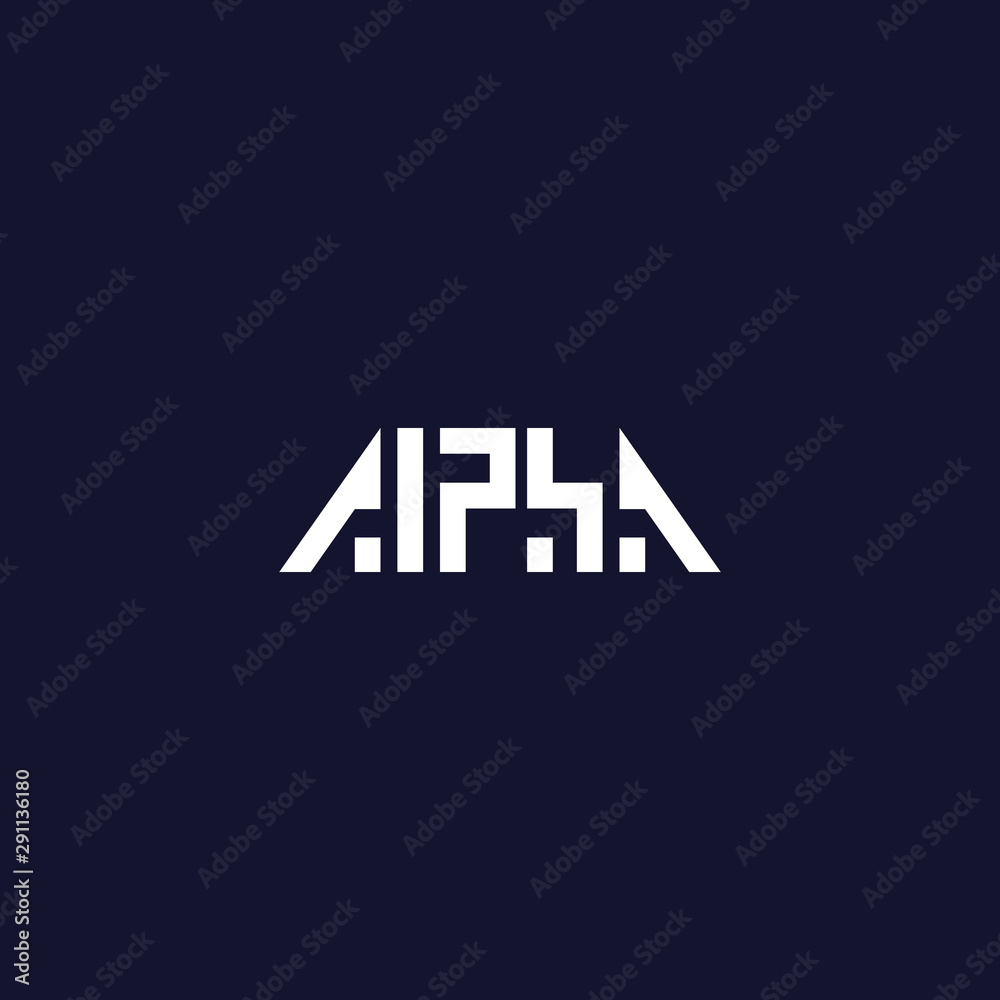 Alpha vector logo, minimal design Stock Vector | Adobe Stock