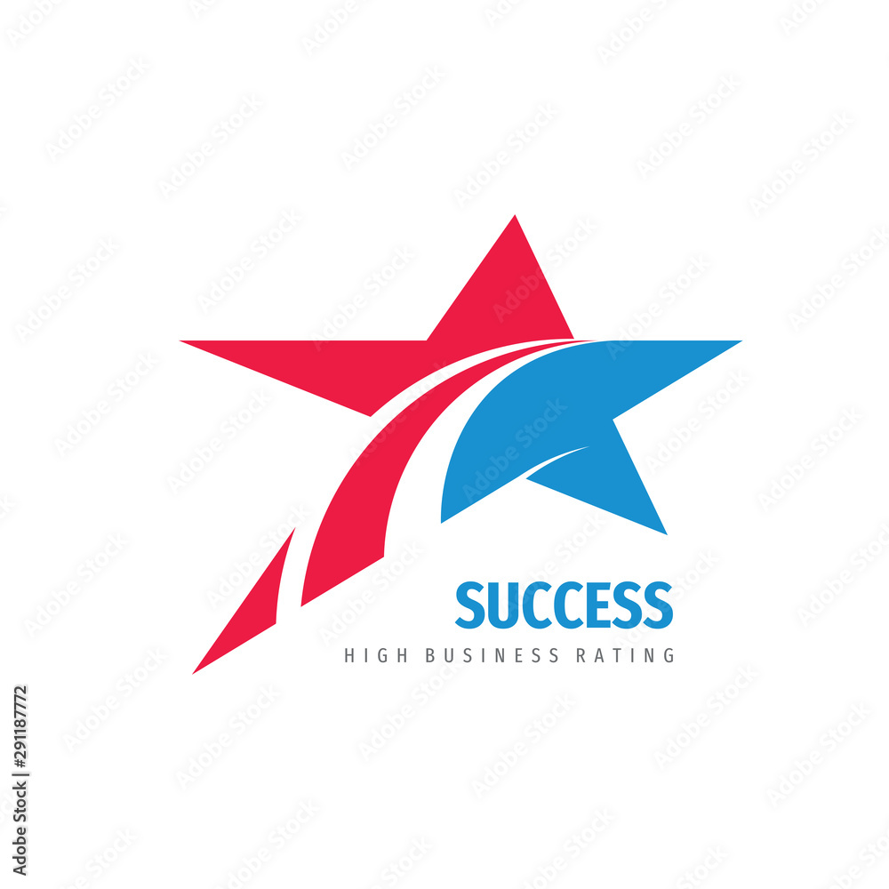 Star creative logo design. High business rating concept sign. Vector ...