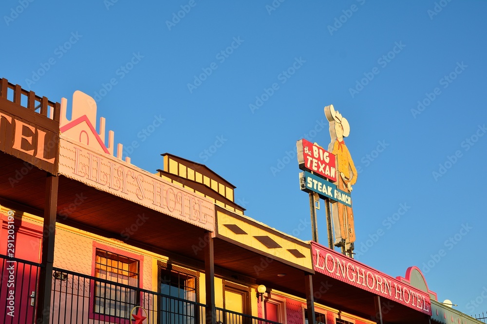 Amarillo, Texas - July 20: Big Texan Steak Ranch, famous steakhouse ...