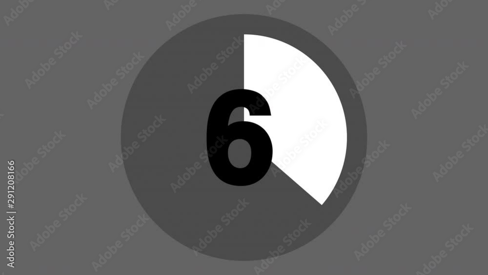 Modern & Flat 10 to 1 Countdown. Clean and dynamic countdown with a ...