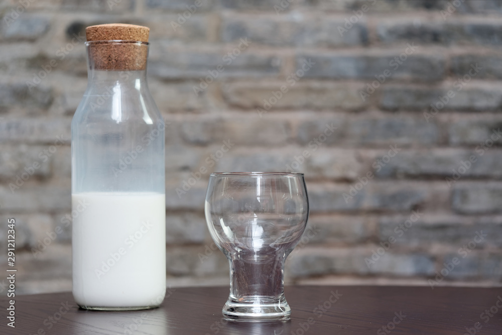 Half Full Glass Of Milk