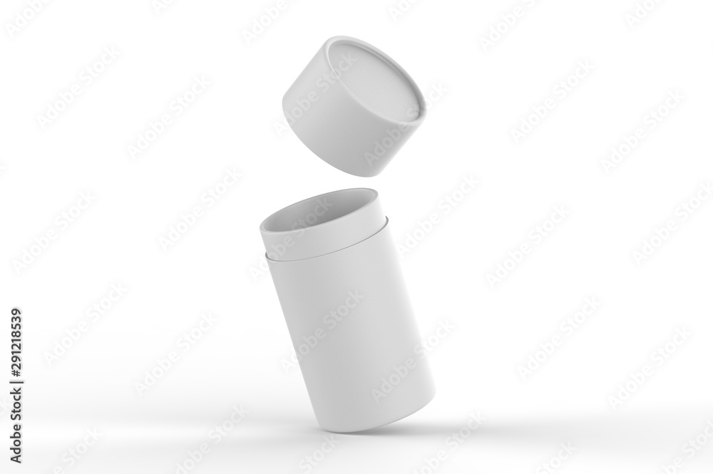 Blank Kraft Paper Push Up Tube Packaging For Branding. 3d render ...