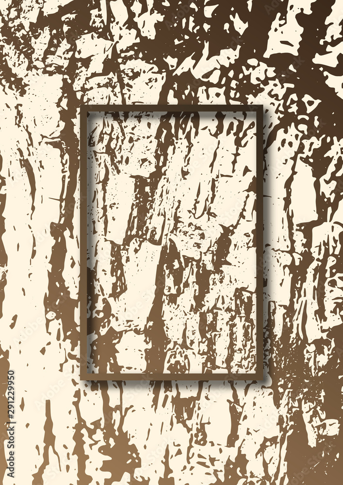 Abstract grunge wood texture, rectangular frame. Template for your ...