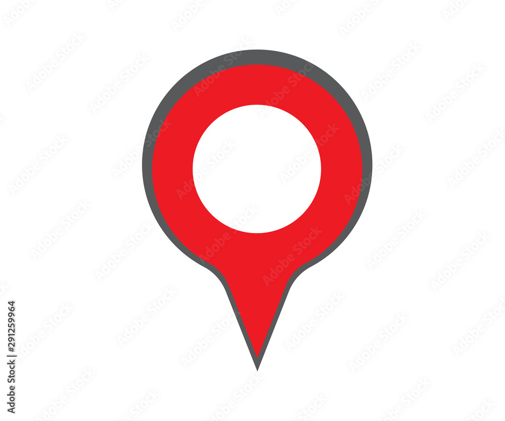 location pin icon . location pin sign. flat style . red location pin ...