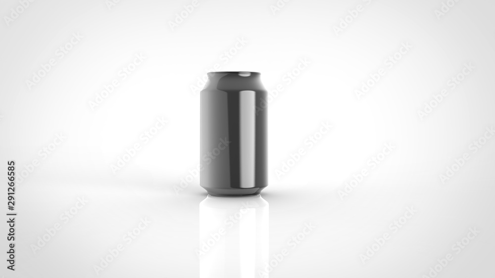 Can soda mock up 3d illustration Realistic render angle view clear ...