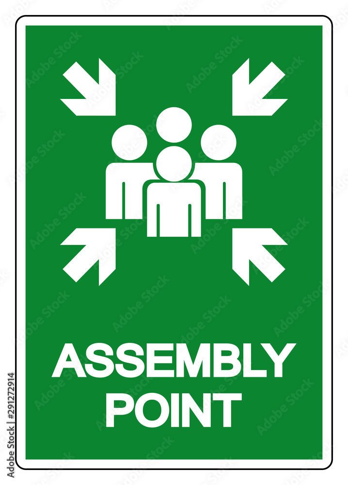 Assembly Point Symbol Sign, Vector Illustration, Isolated On White ...