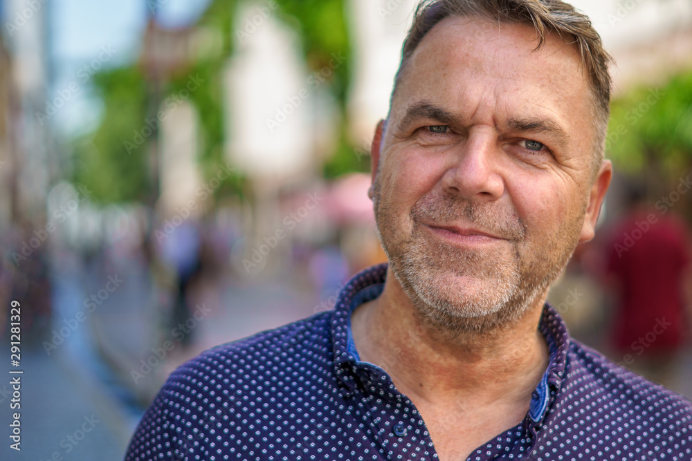 Happy Middle Aged Man