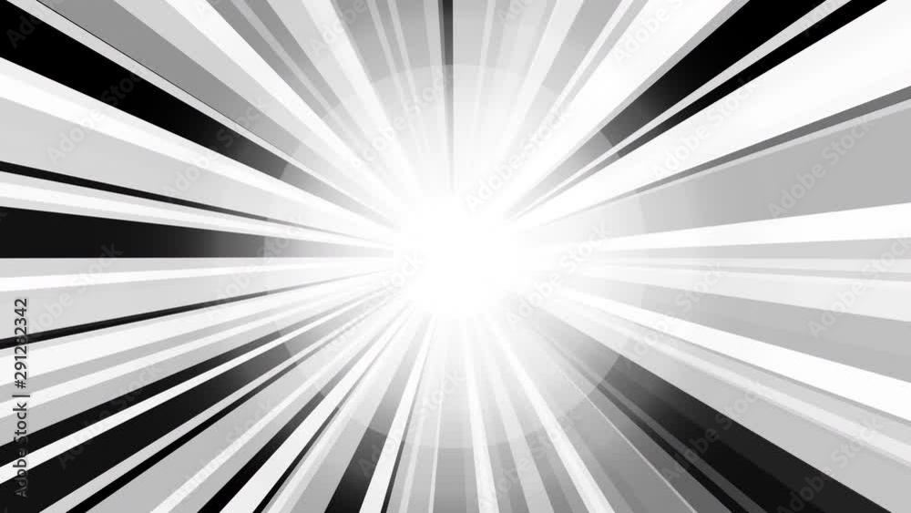 White Sunburst Starburst rays background. Rotating Sun ray animation ...