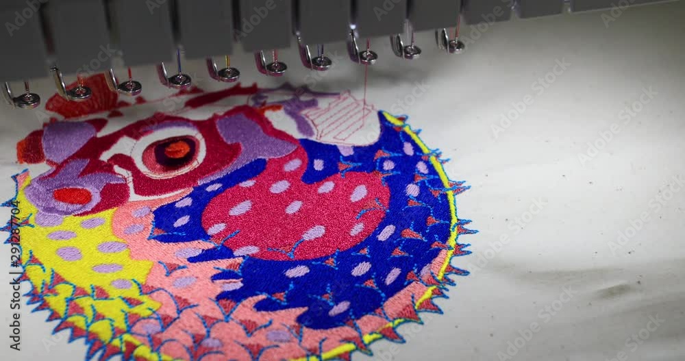 Embroidery sewing machine colorful thread design. Utah state fair is an ...