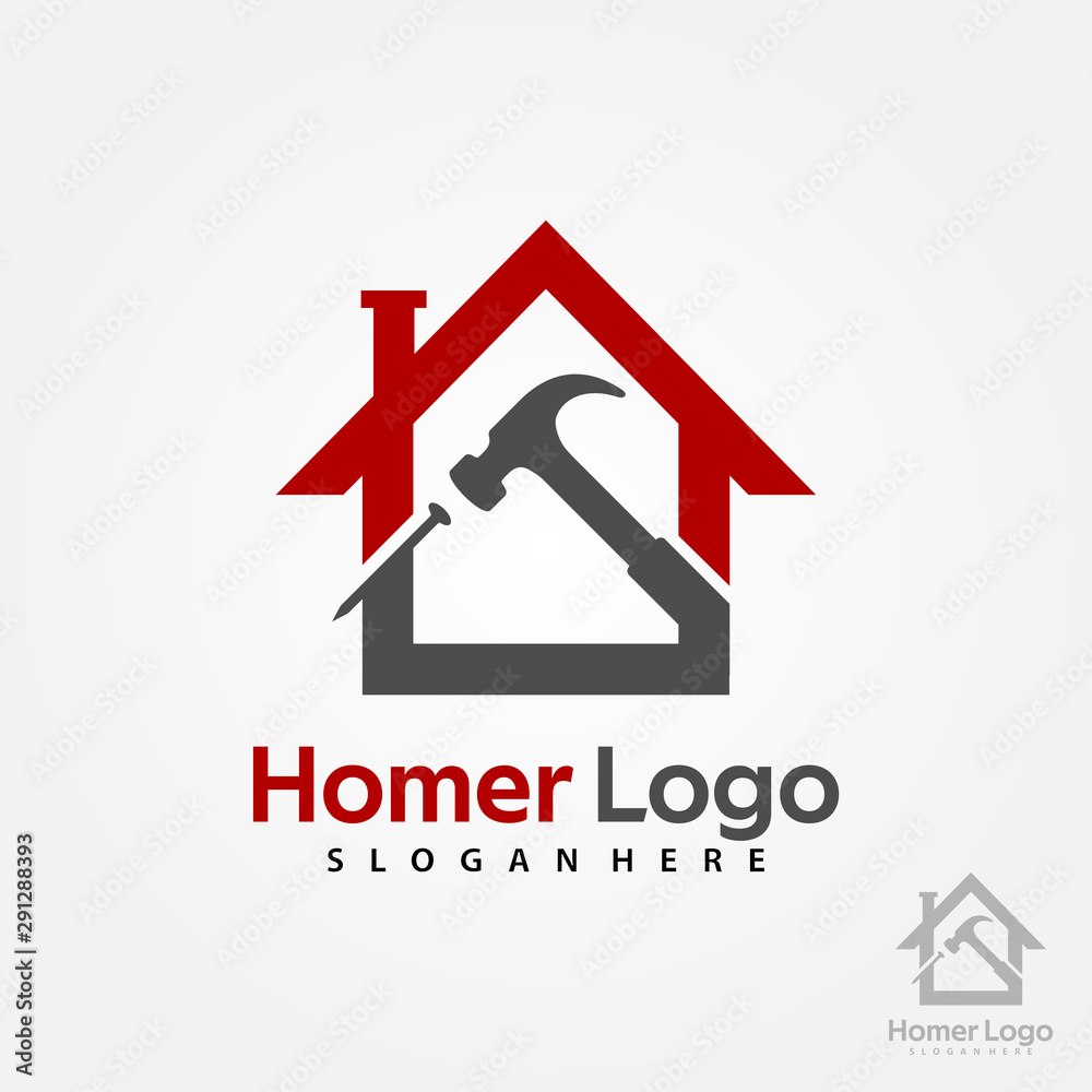 Home Construction Logo Design Template. House Building Store Logo ...