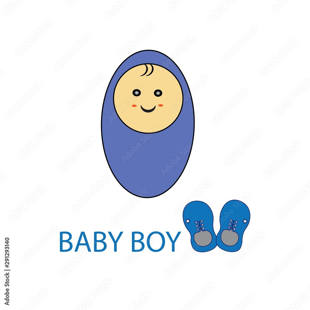 baby shower logo vector Stock Vector | Adobe Stock