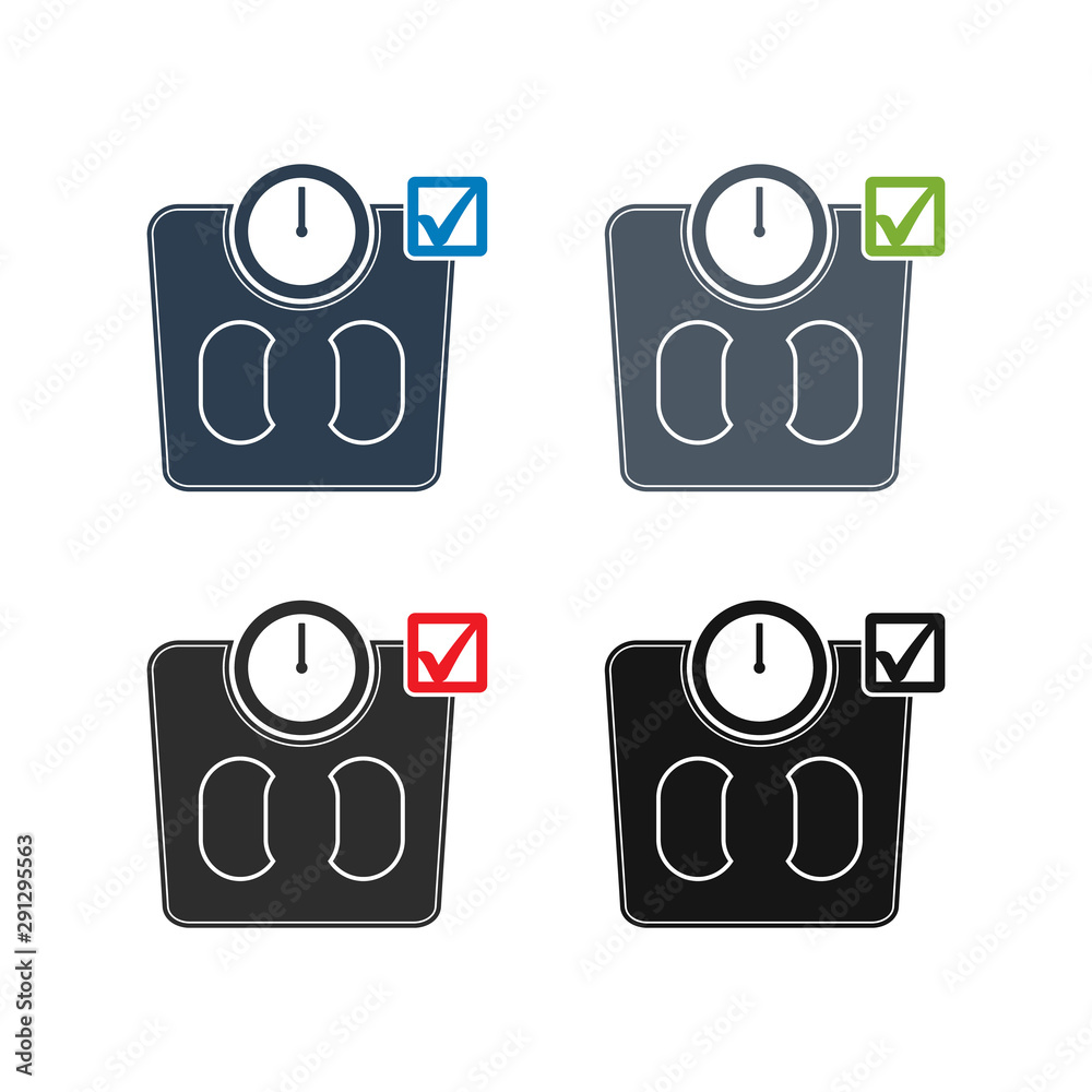 Ideal Weight Icon Set. Flat style vector EPS. Stock Vector | Adobe Stock