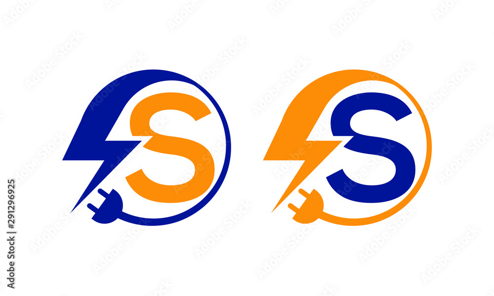 Electrical sign with letter , Electricity Logo, electric logo and icon ...