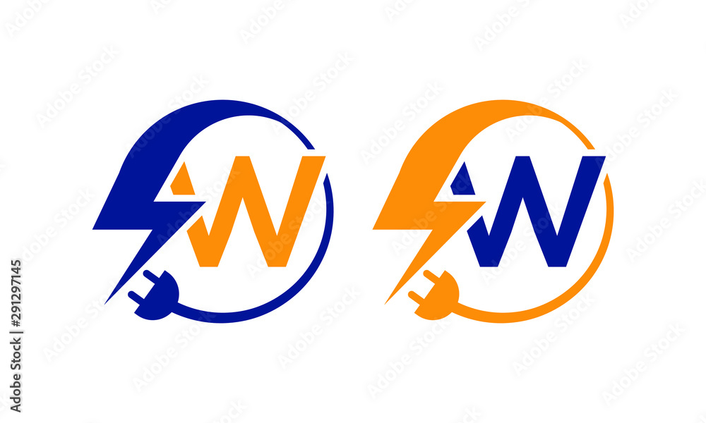 Electrical sign with letter , Electricity Logo, electric logo and icon ...