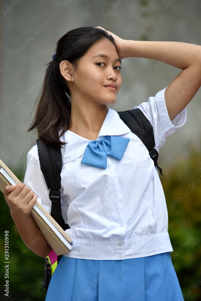 An A Stylish Filipina Girl Student Stock Photo | Adobe Stock