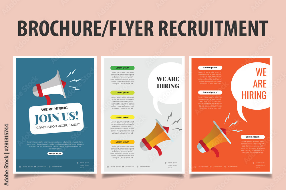 Brochure or Flyer for Recruitment. Job Vacancy Advertisement Concept ...