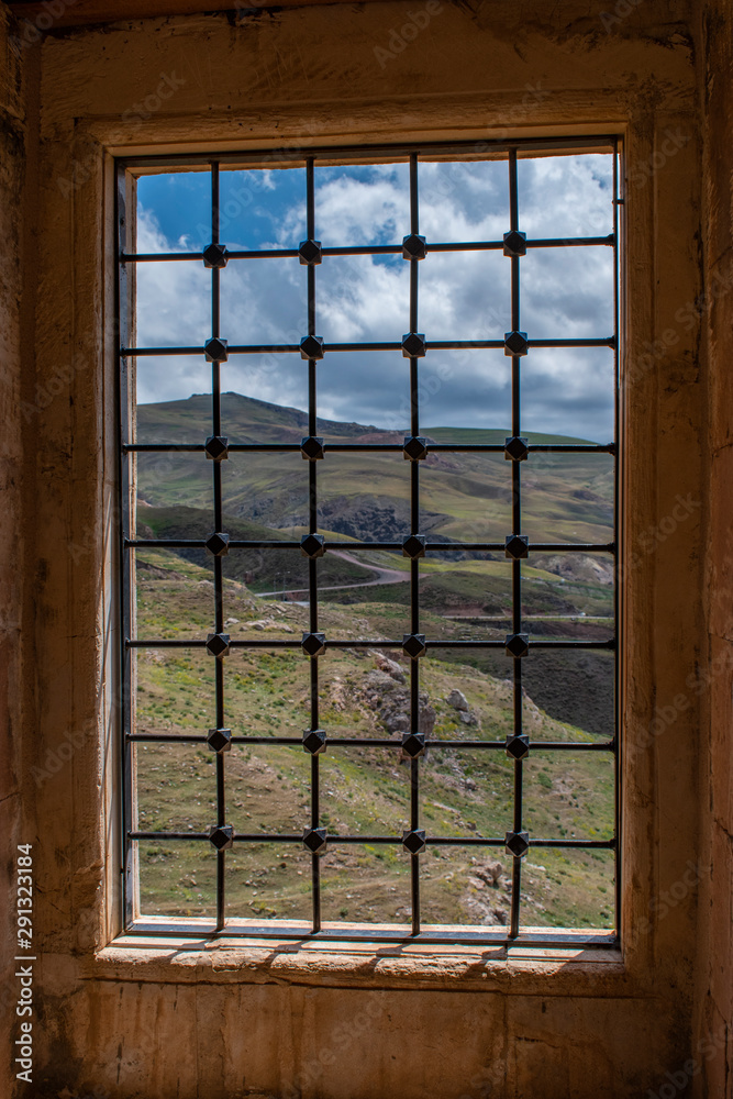 Dogubayazıt, Turkey: window with view in the hammam room in the middle ...